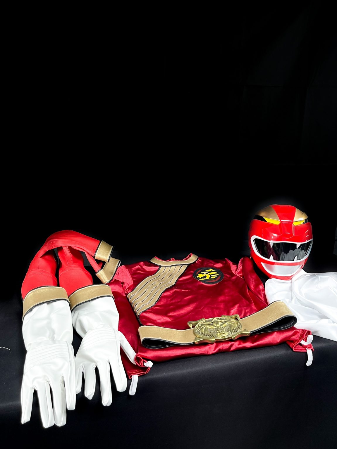 Gao Red / Wild Force Red Ranger Shiny Gold Cosplay Costume – Transform ...